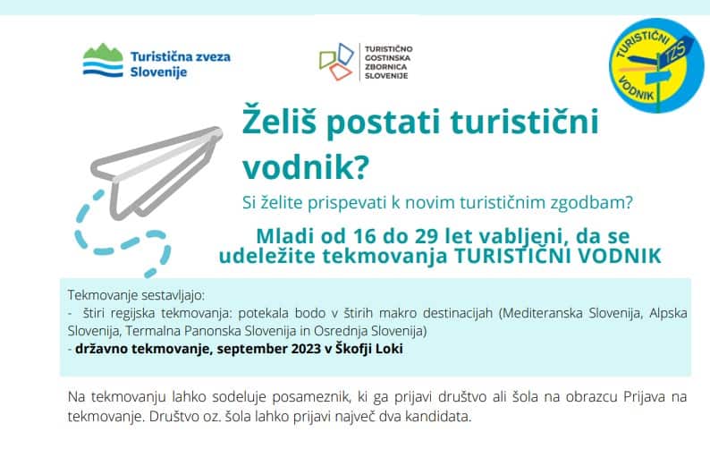 Razpis Turistični vodnik 2023 - Fakulteta za turizem